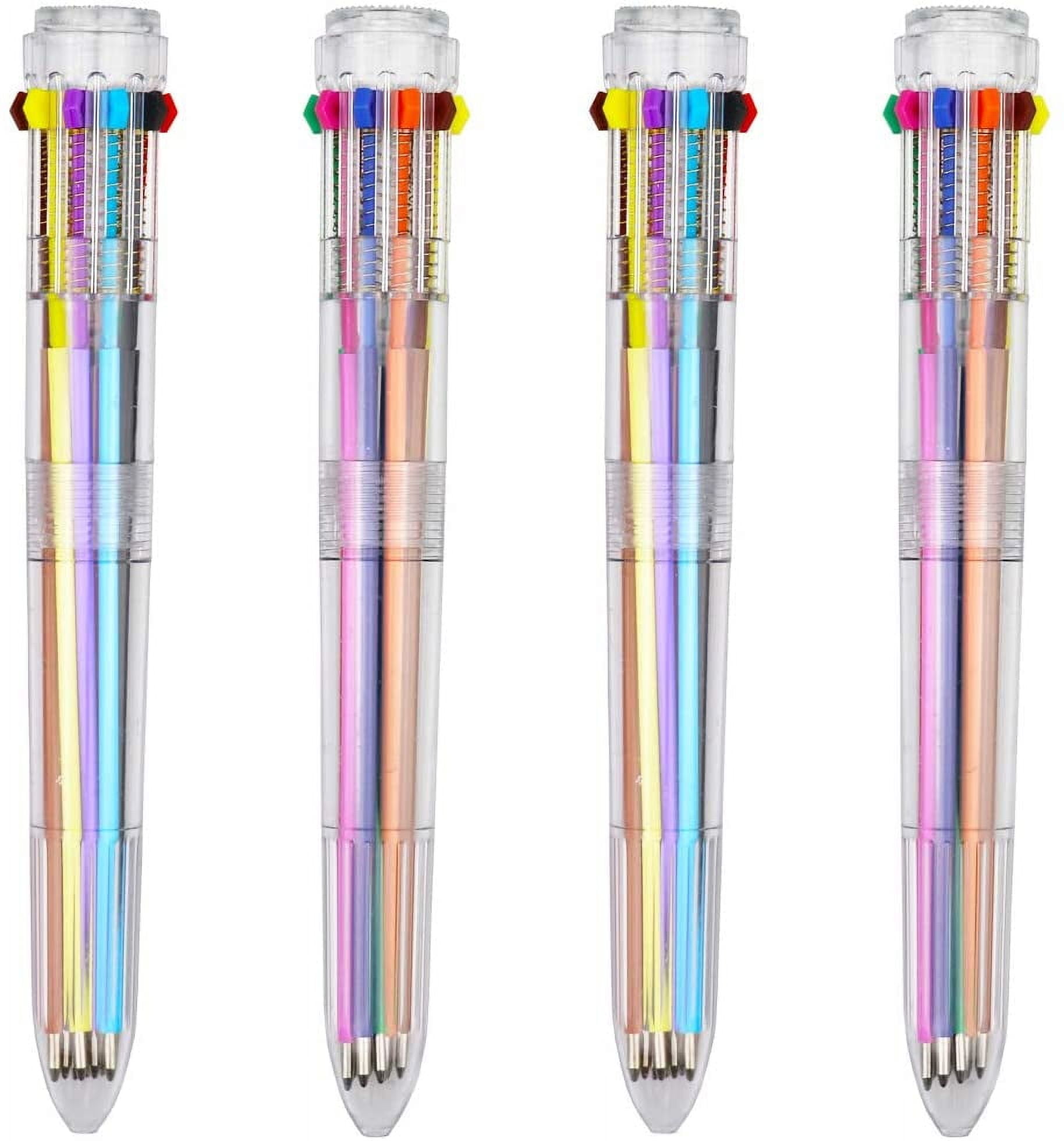Heldig Multicolor Pens 10 Pack Retractable Ballpoint Pens - 8 Colors ...
