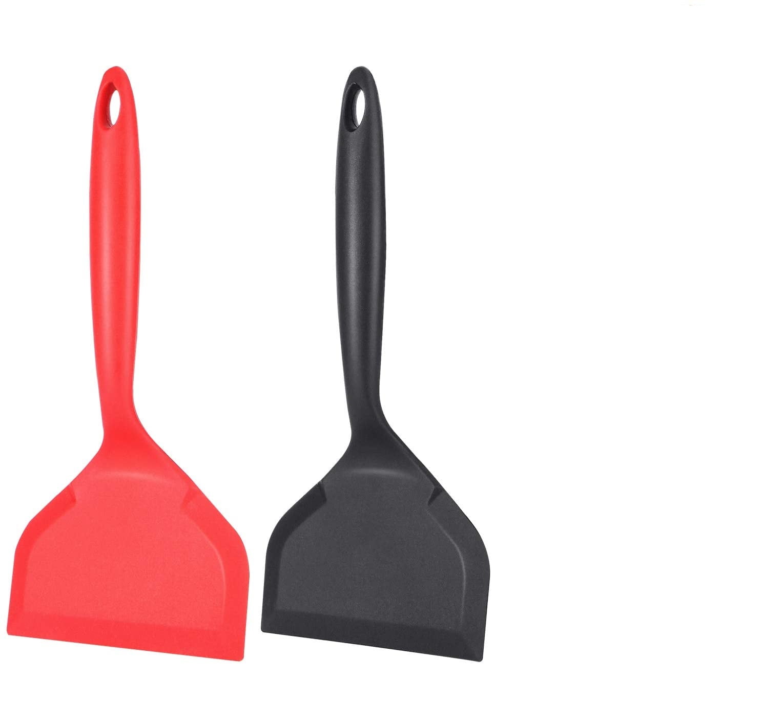 Heldig Pack of 2 Wide Silicone Spatula,Nonstick Pancake Shovel with ...