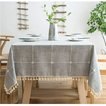 Homespun Sage 100% Cotton Tablecloth 70" Round - Walmart.com