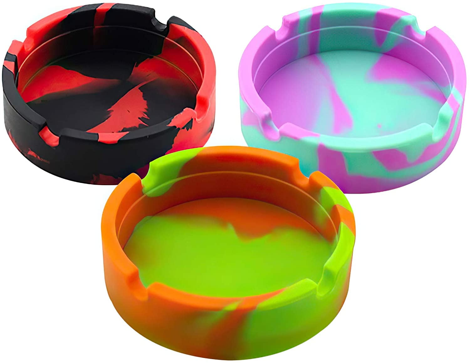 Heldig Silicone Ashtray 3 pack, Rubber High Temperature Heat Resistant ...