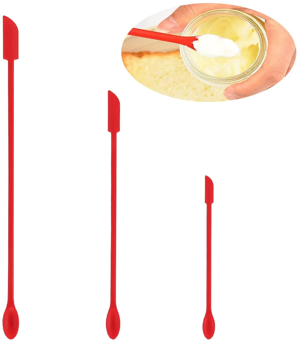 Heldig Silicone Spatula Food Grade Heat Resistant Jam Mini Rubber ...