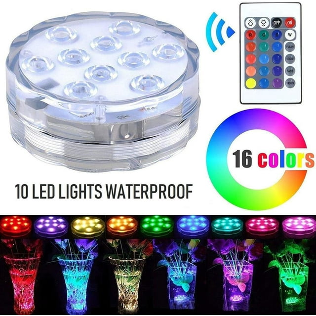 Heldig Underwater LED Lights, 10 LED IP68 Waterproof, Pool Submersible ...
