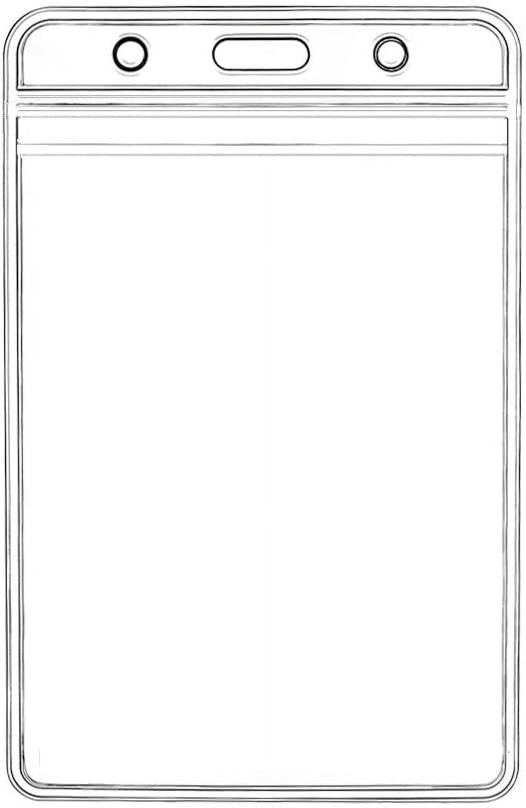 Heldig Vertical ID Badge Holders Sealable Waterproof Clear Holder, Fits ...