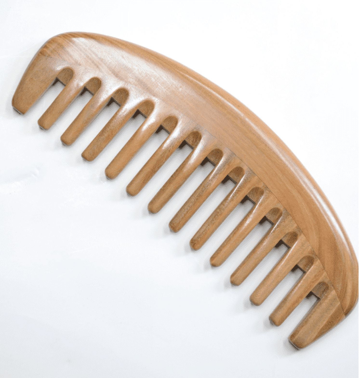 Heldig Wide Tooth Hair Comb - Natural Detangling Wooden Comb for Curly Hair - No Static ...