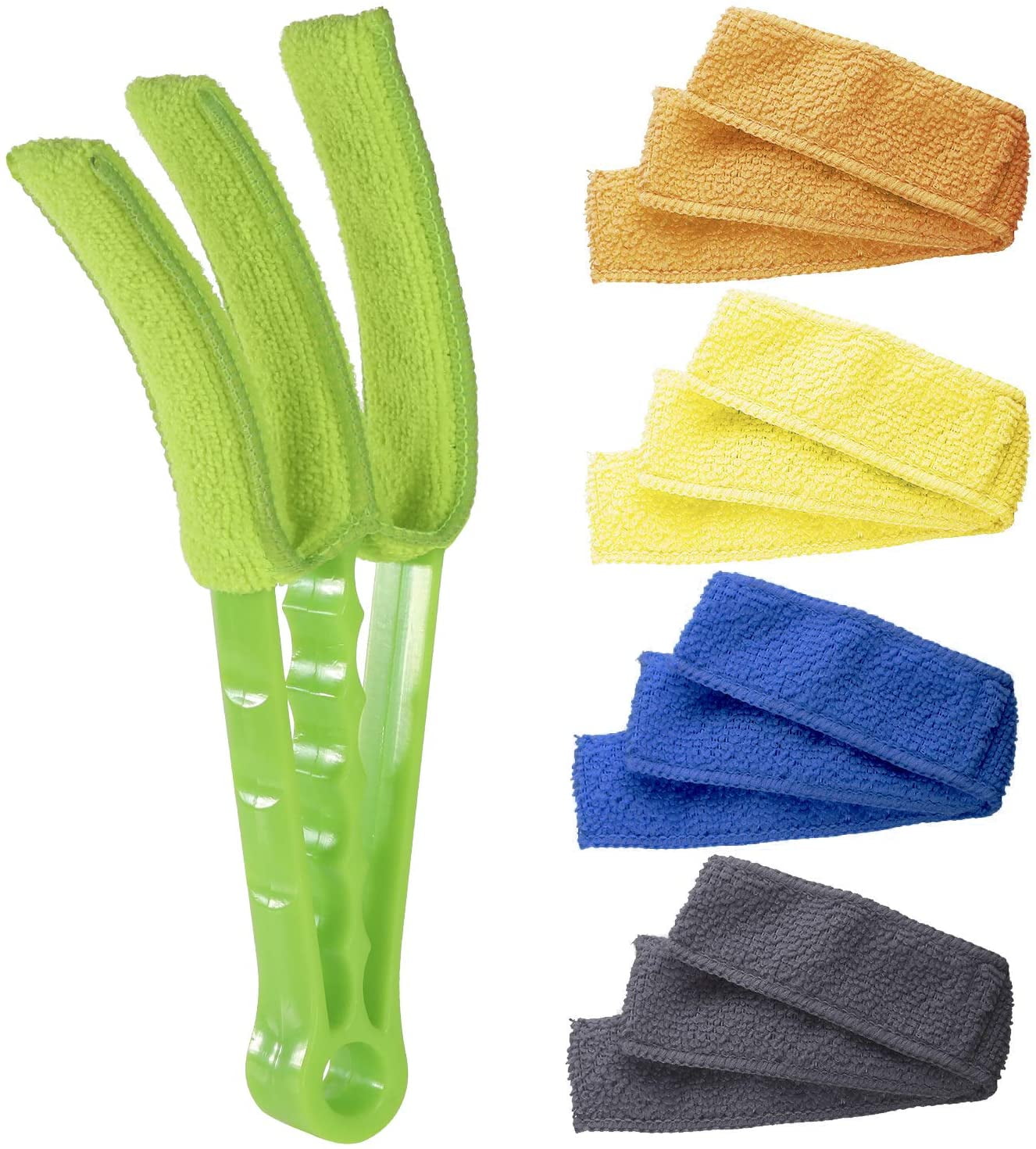 Heldig Window Blind Cleaner Duster Brush with 5 Microfiber Sleeves ...