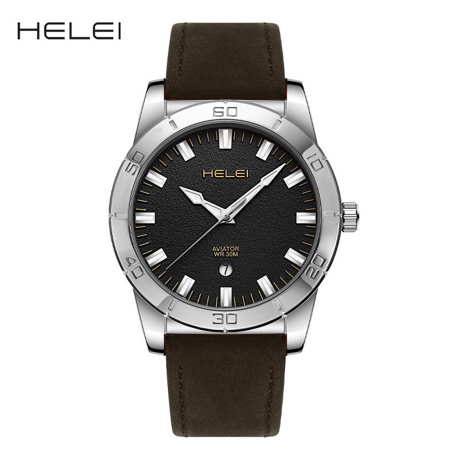 HELEI Men's Quartz Watch Waterproof Wristwatches 816303219766 - Walmart.com
