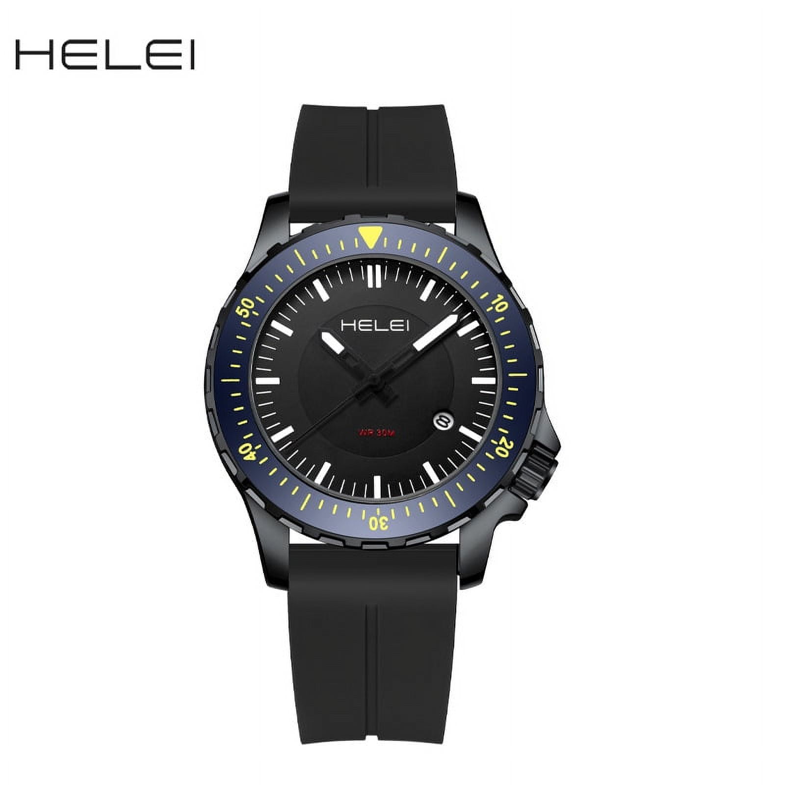 Helei Men's Waterproof Quartz Calendar Magnetic SilicBand Watch ...