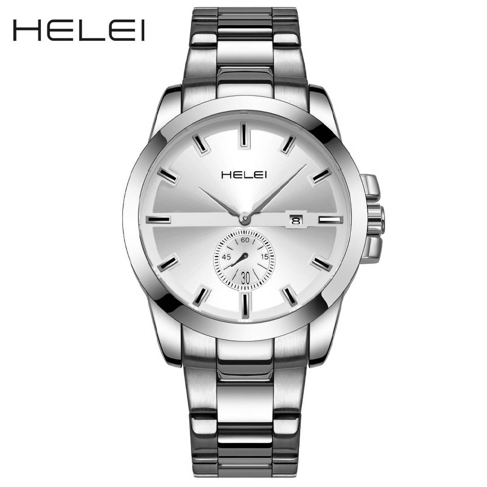 Helei Sport Outdoor Men's Watch Waterproof Quartz Movement Calendar ...
