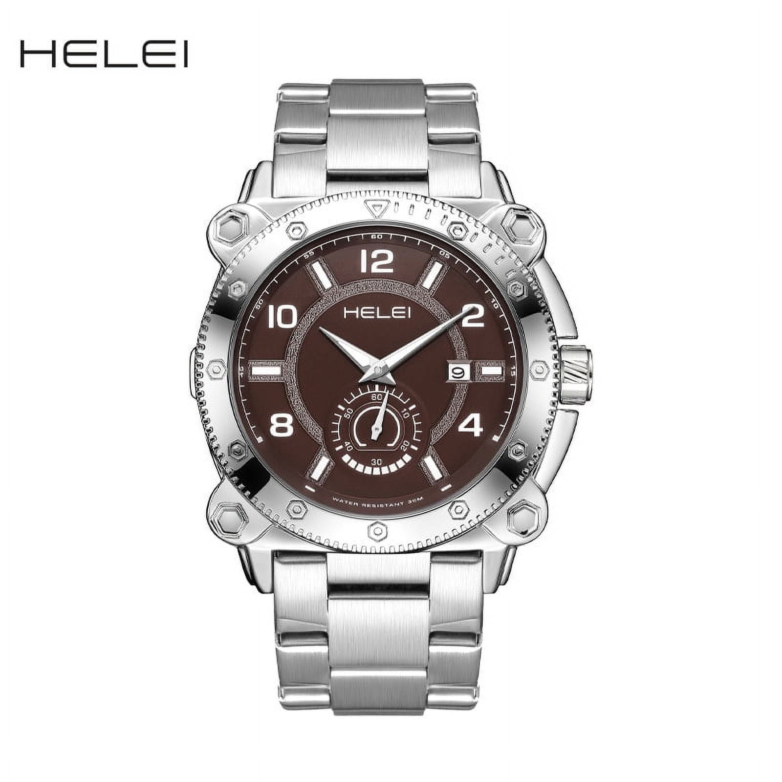 HELEI Men's Quartz Watch Waterproof Wristwatches 796886159902 - Walmart.com