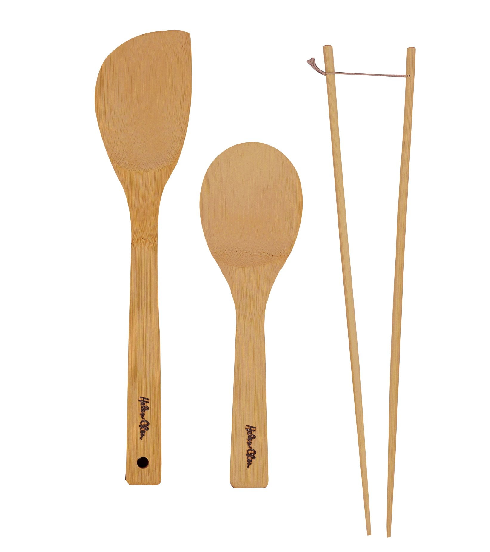 Helen Chen's Asian Kitchen Bamboo Kitchen Tools Cooking Utensils and ...