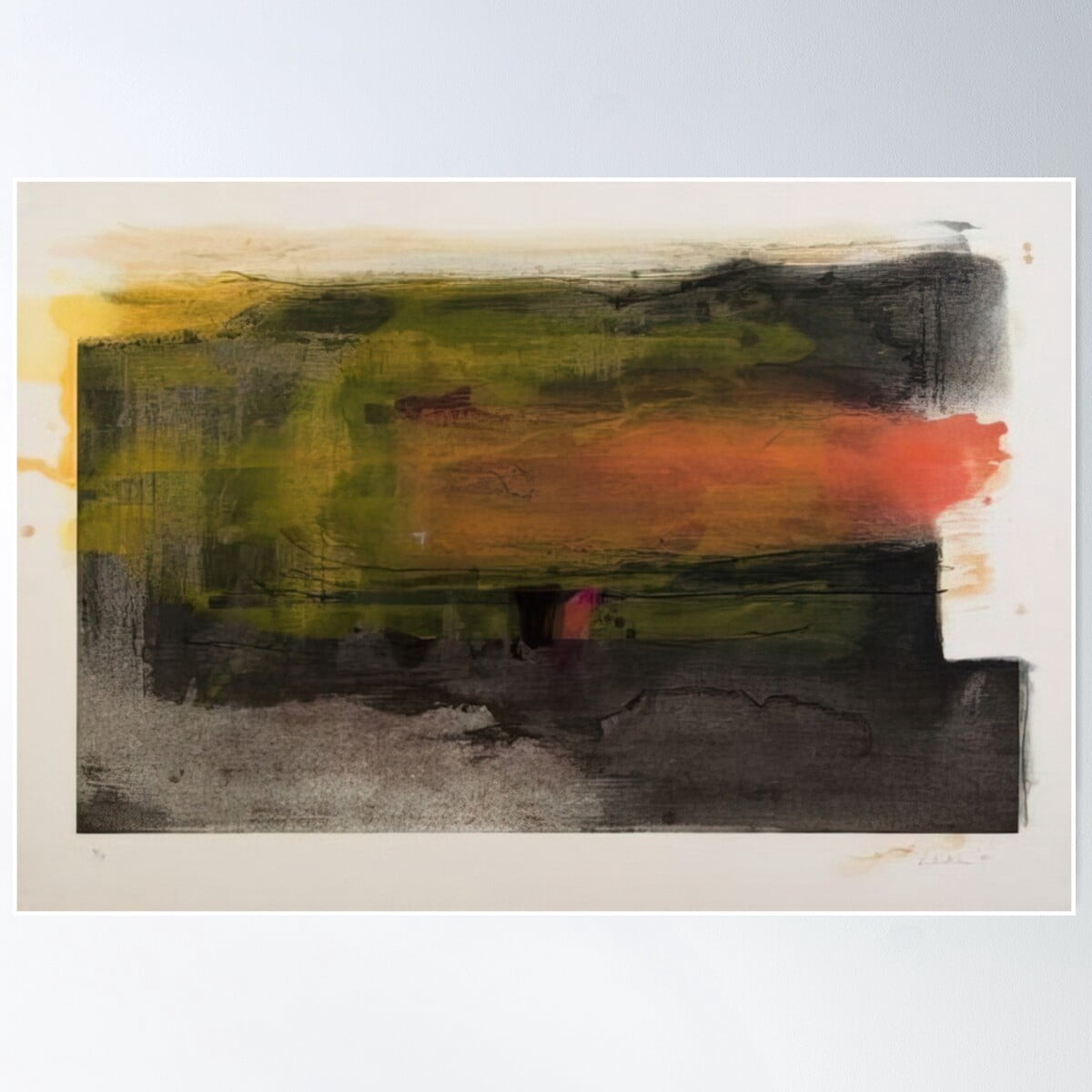 Helen Frankenthaler - Deep Sun - 1983 Poster Wall Art, Modern Wall ...