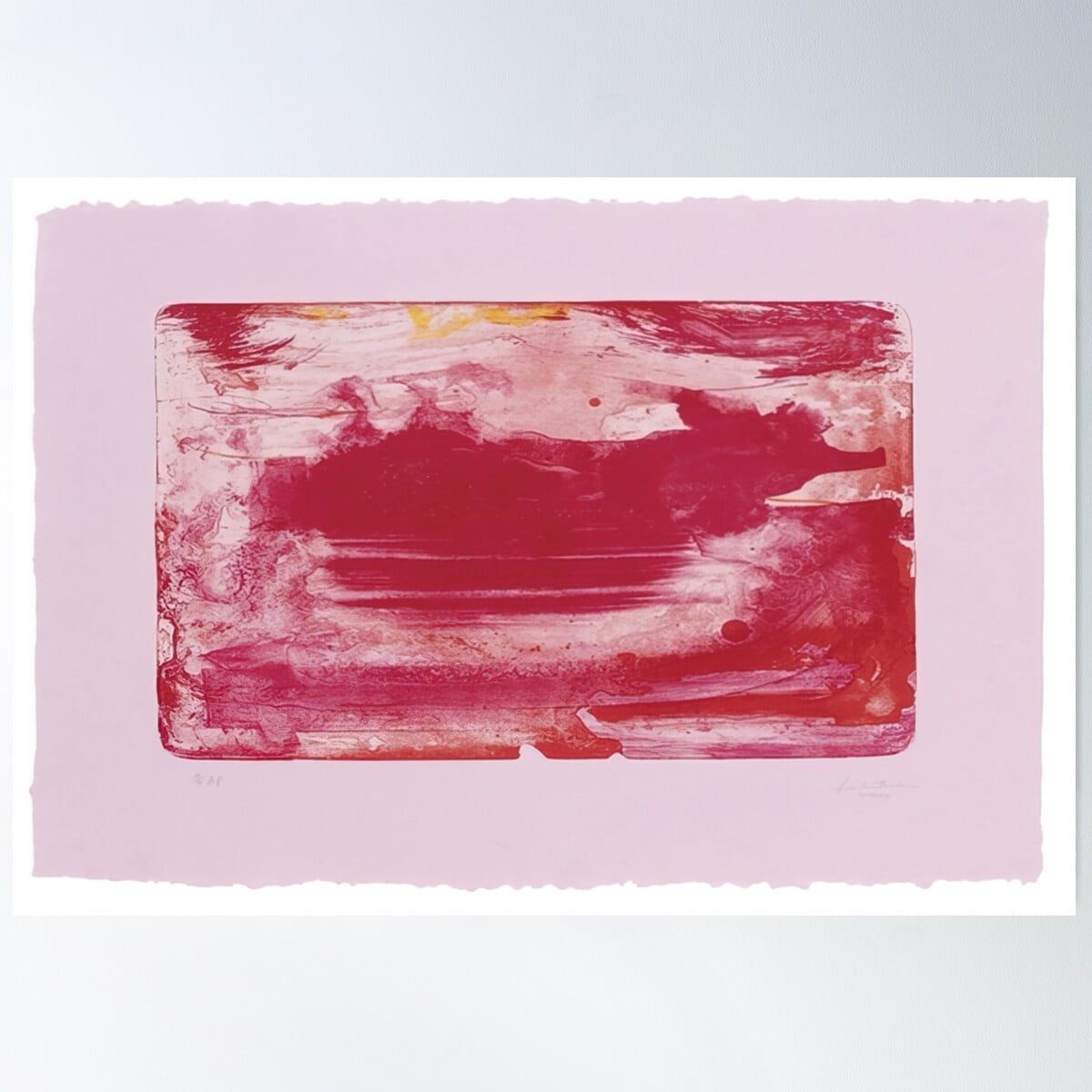 Helen Frankenthaler - The Red Sea - 1982 Poster Wall Art, Modern Wall Decor For Living Room ...