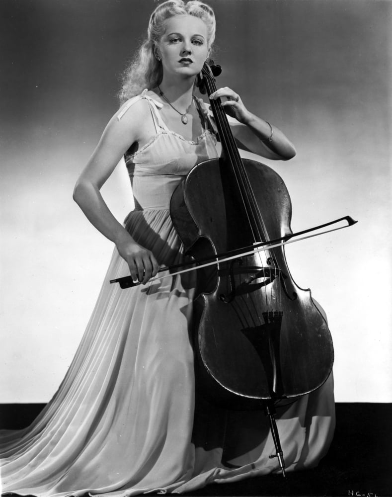 Helen Gilbert on a Gown while Playing Cello Portrait Photo Print (24 x ...