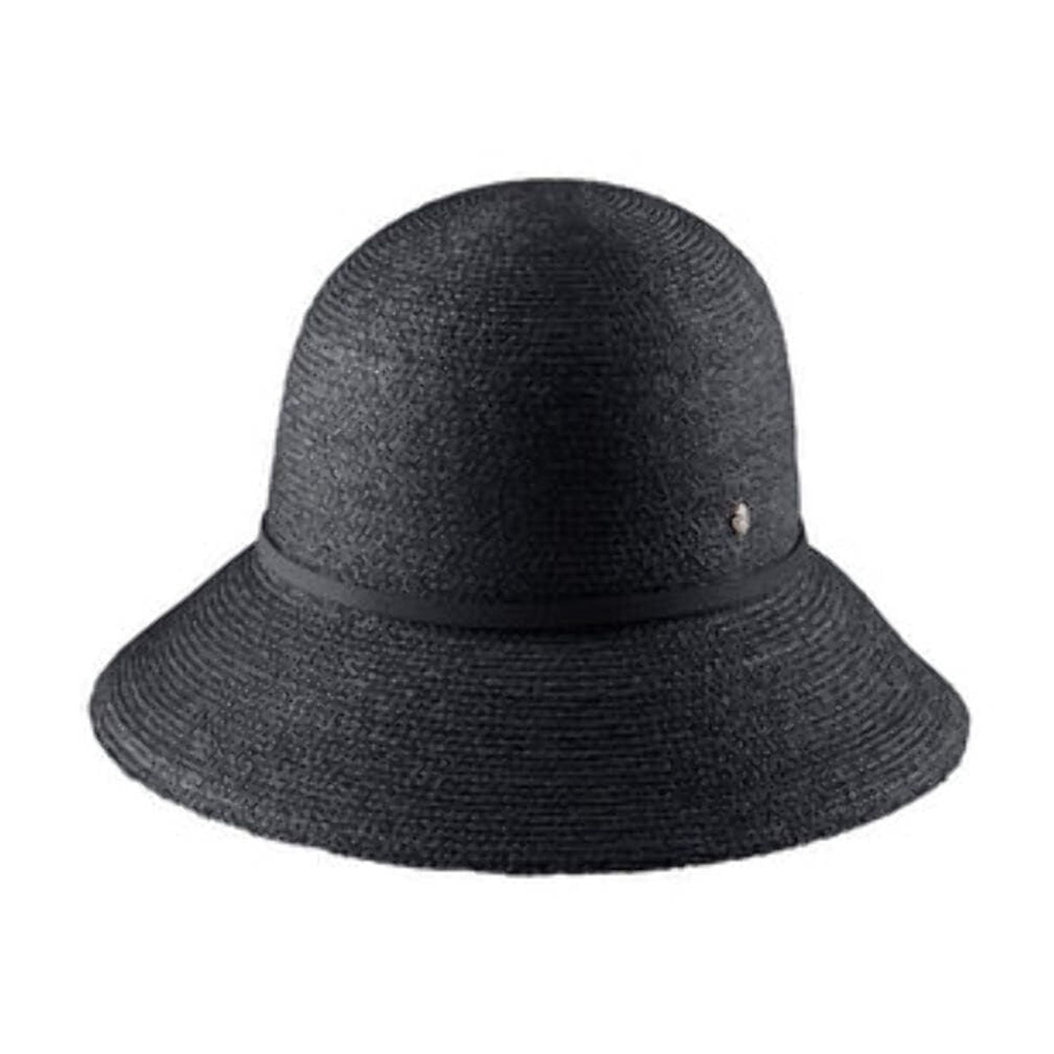 Helen Kaminski Women's Besa 9 Raffia Braid Hat Charcoal/Black - Walmart.com