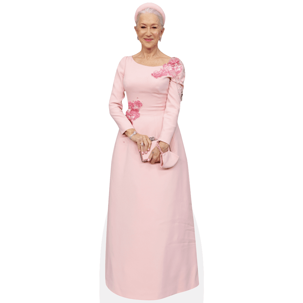 Helen Mirren Pink Dress Lifesize Cardboard Cutout Standee
