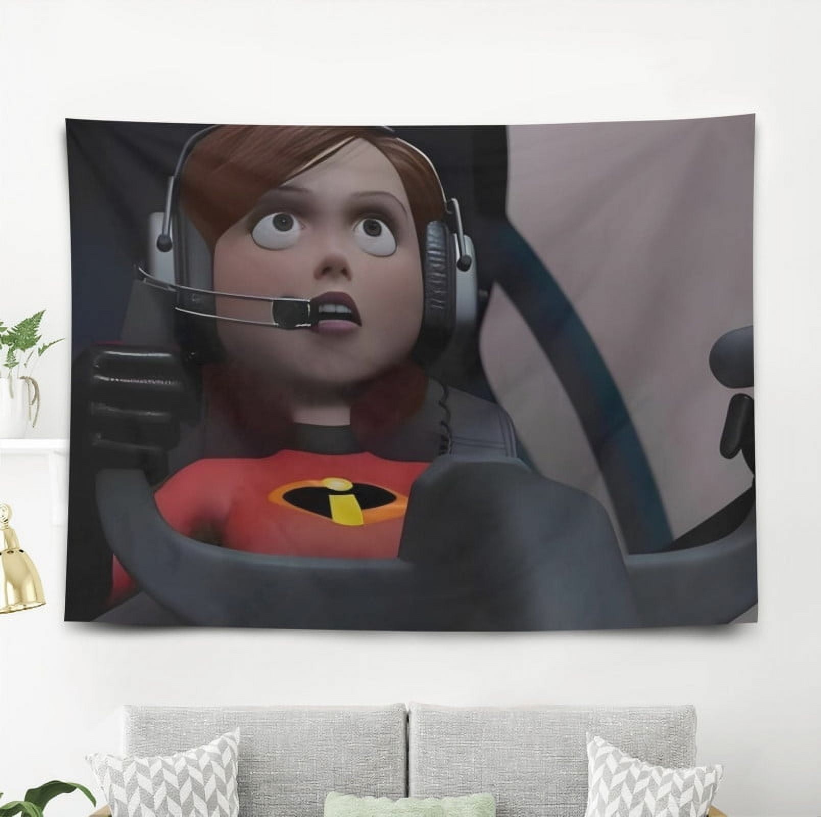 Helen Parr pattern wall hanging 50*60 inches high-quality peach skin ...