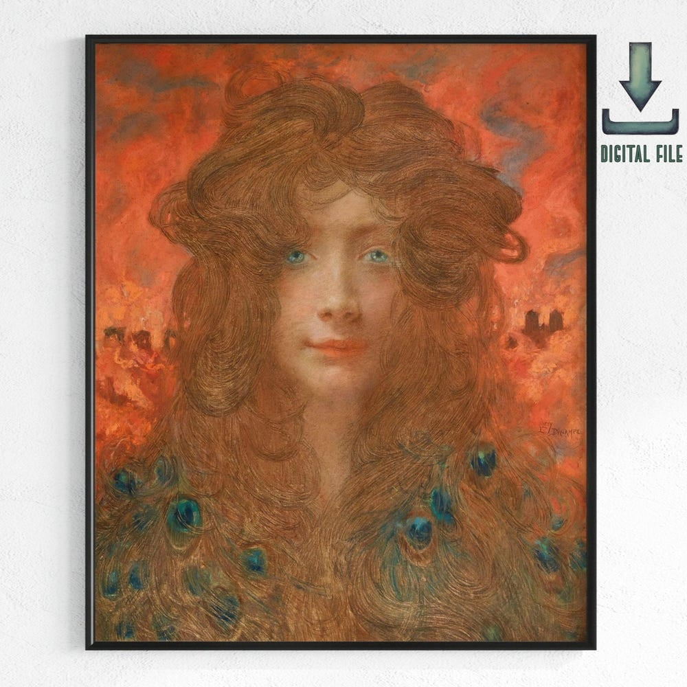 Helen Of Troy By Lucien Levy-Dhurmer, Downloadable Art, Art Nouveau ...