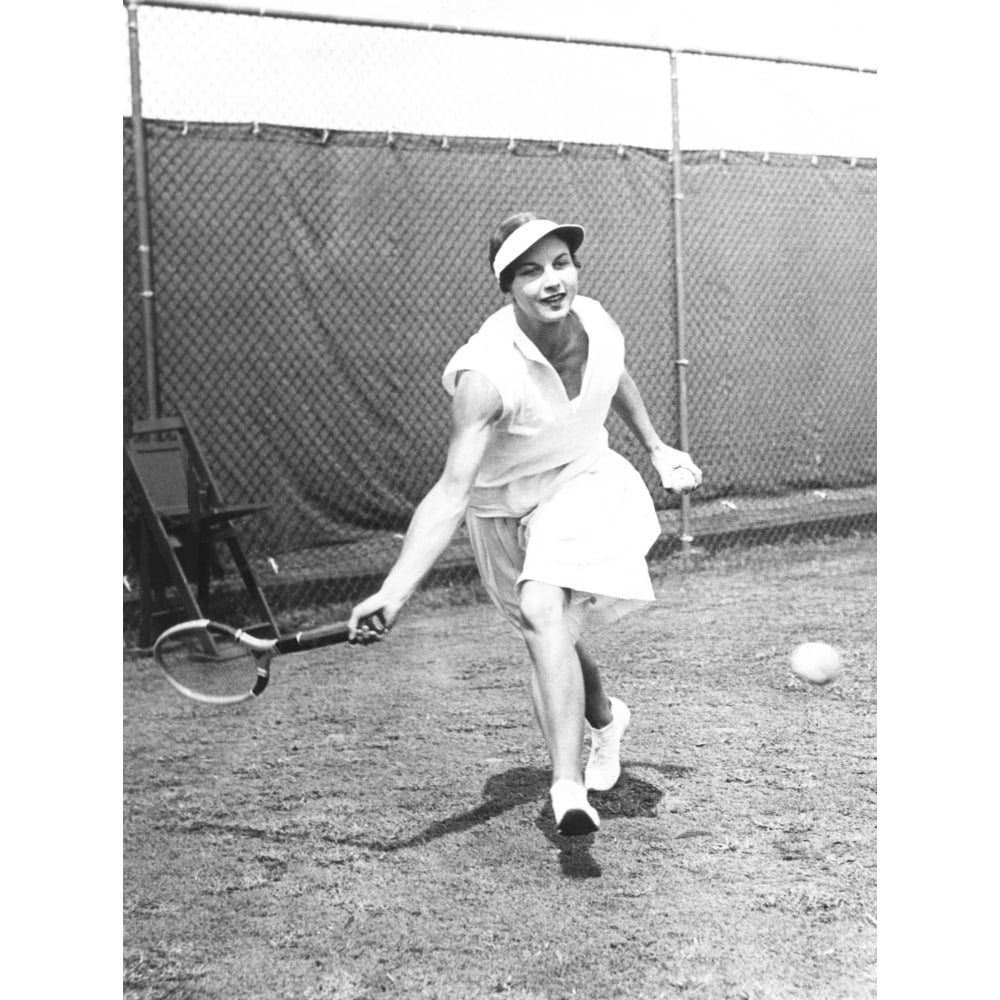 Helen Wills Moody In Doubles Action At The U.S. Tennis Championships ...