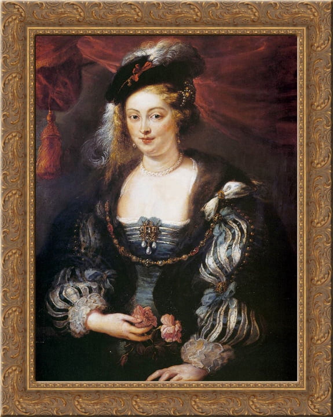 Helena Fourment 24x20 Gold Ornate Wood Framed Canvas Art by Peter Paul ...