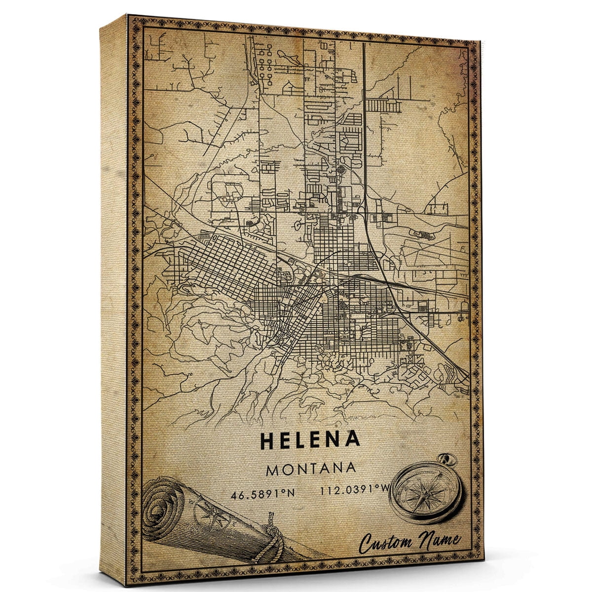 Helena Map Poster, Montana Map Art Poster, Canvas, Helena Map City ...