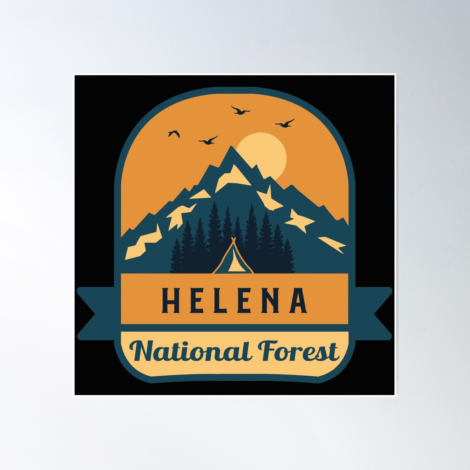 Helena National Forest Poster Wall Art, Modern Wall Decor, 24x24 ...