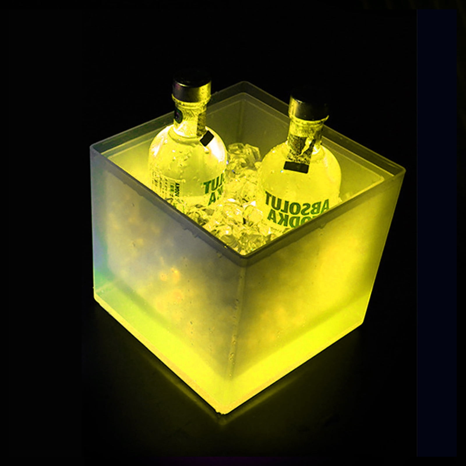 Helenmas Ice Bucket with LED Ice Bucket, Double Layer, for Beer, Summer ...