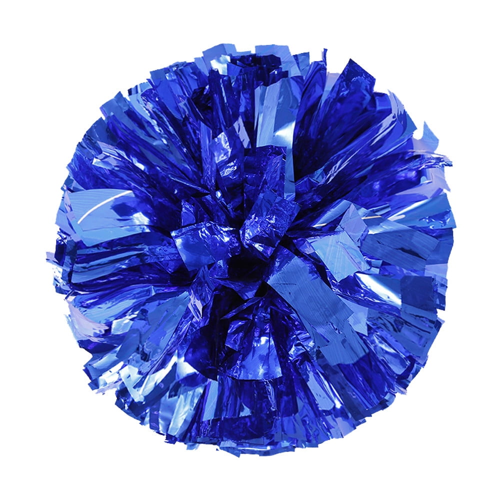 Helenmas Metallic Foil and Plastic Ring Handheld Pom Poms Cheerleading ...