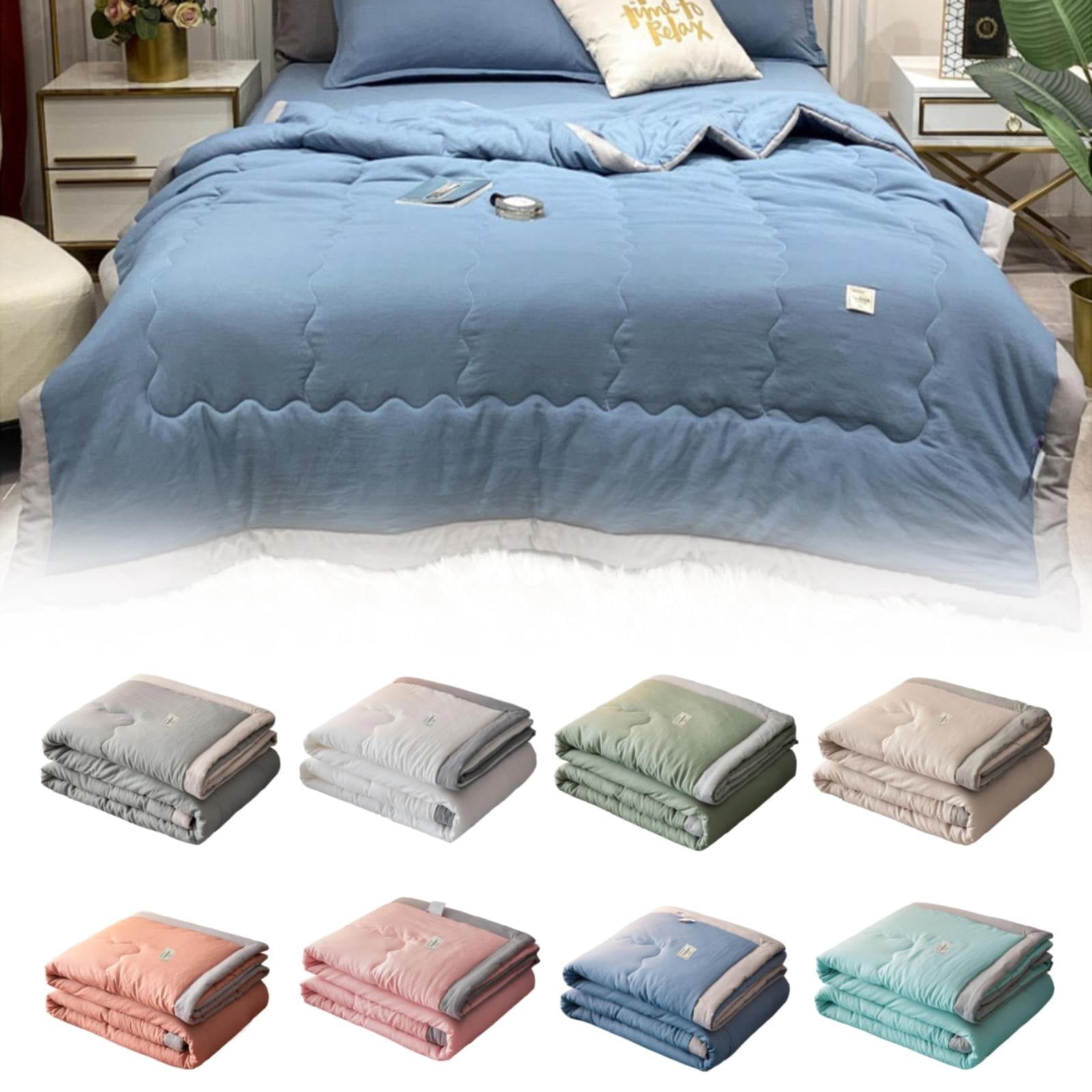 Helenmas Solid Color Quilt Lightweight Comforter Summer Quilt Soft ...