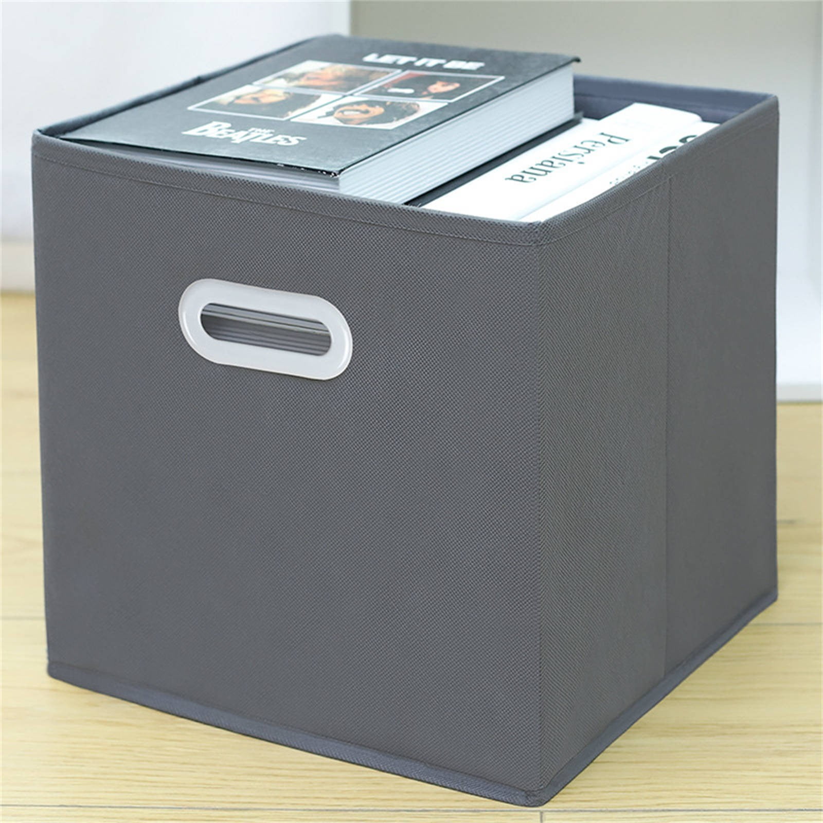 Helenmas Storage Foldable Cube Organizer Fabric Drawer Set of Beige ...