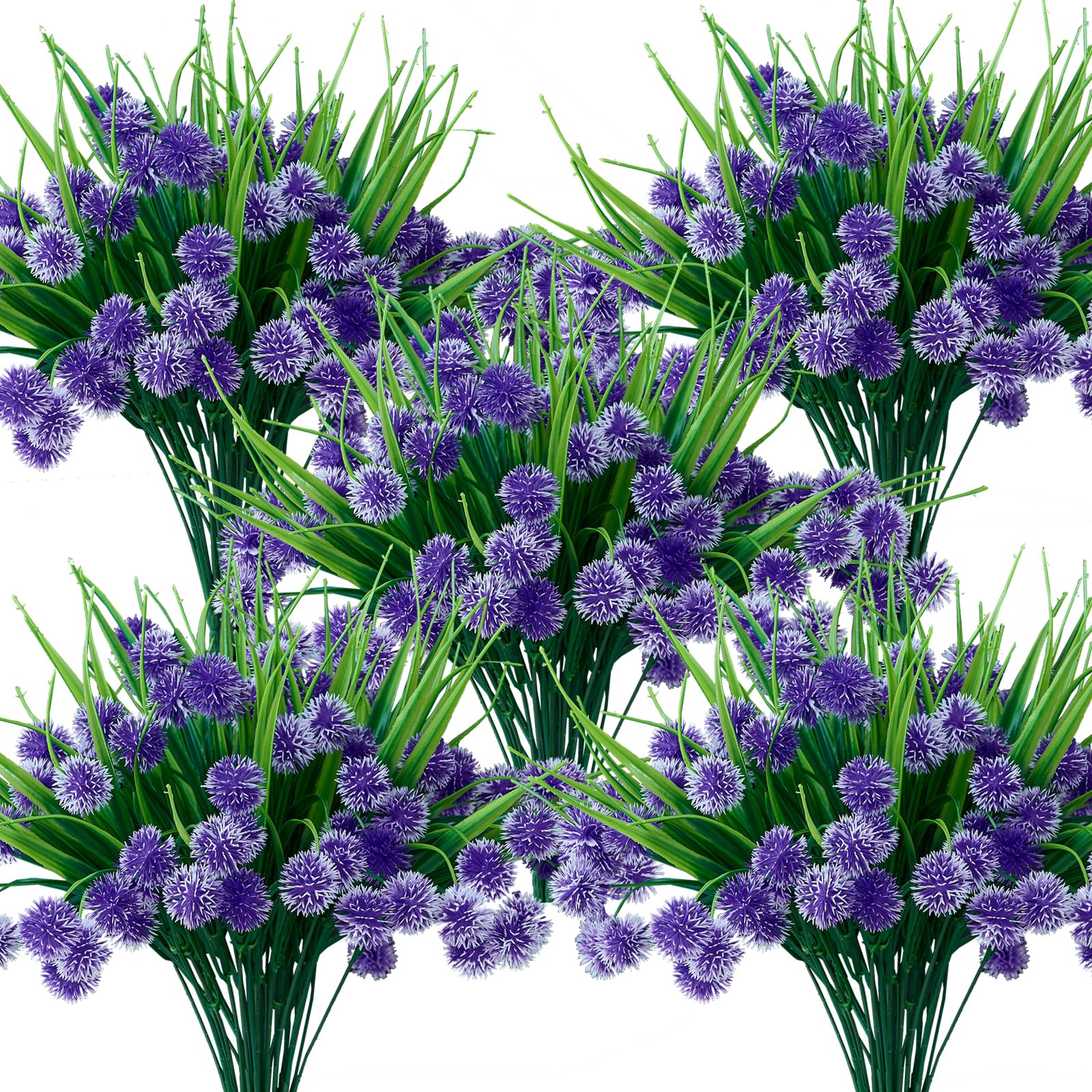 Helera 12 Bundles Artificial Flowers Outdoor UV Resistant Fake ...