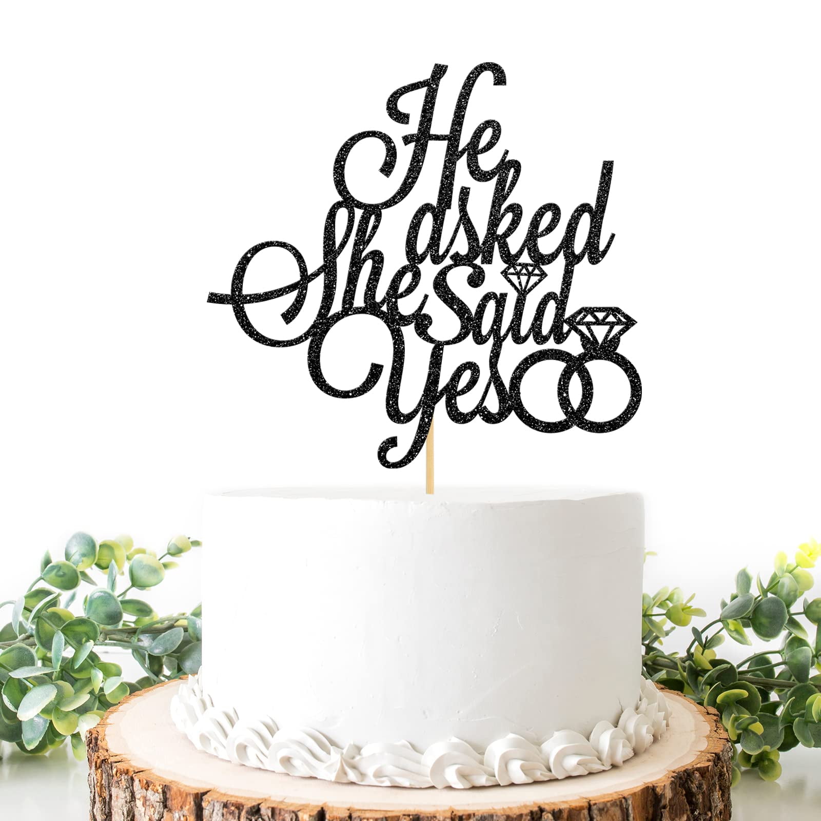 Helewilk He Asked She Said Yes Cake KMC2Topper, Groom to Be / Wedding ...