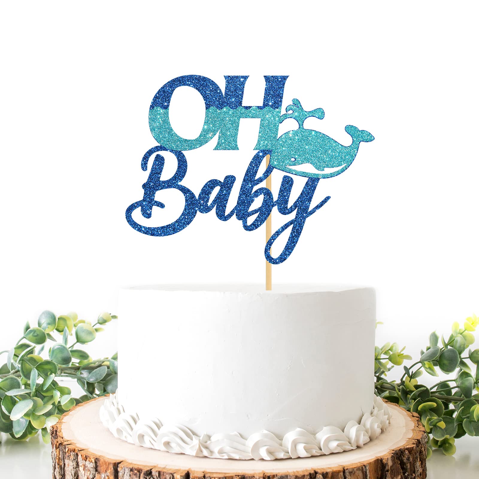 Helewilk Oh Baby Cake Topper, Nautical Theme Baby Shower/Gender Reveal ...