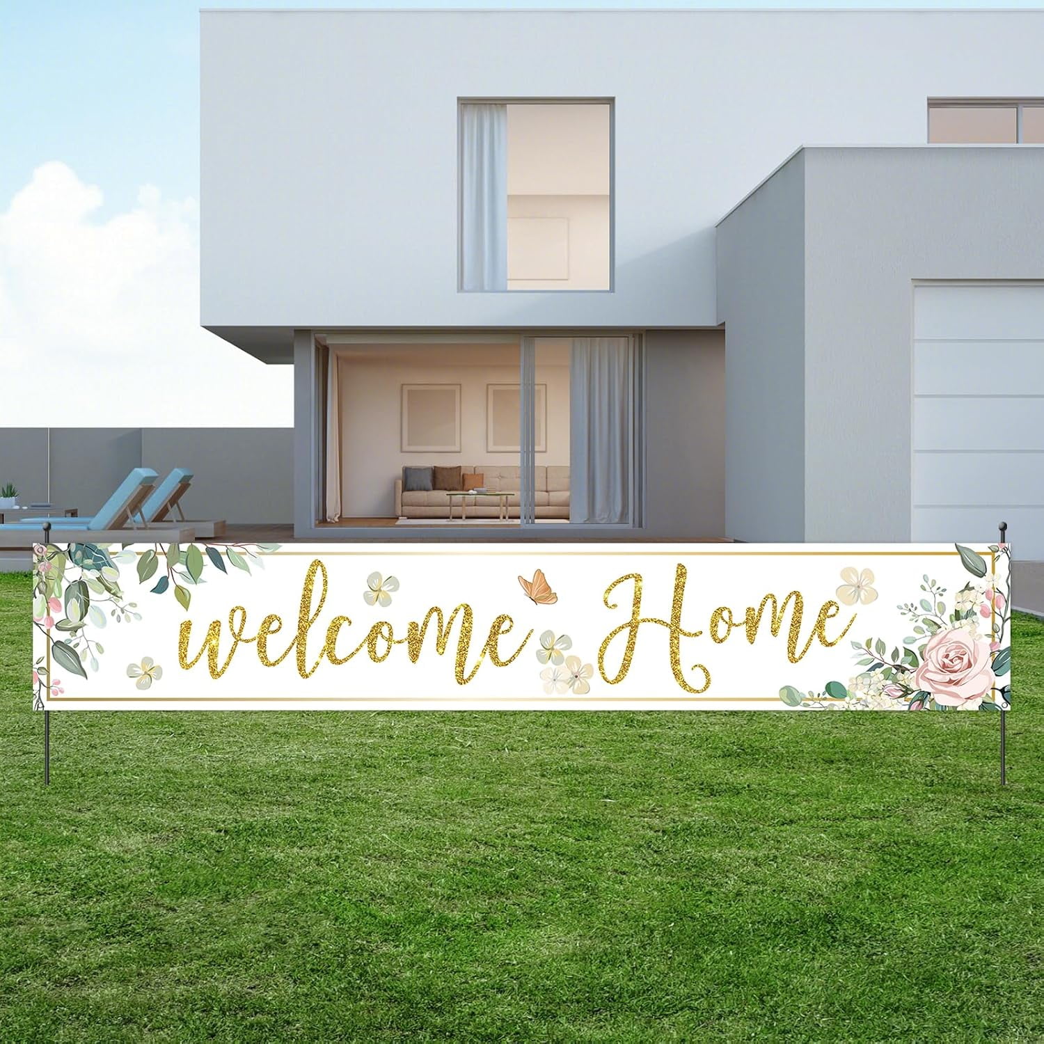 Helewilk Welcome Home Banner, Large Welcome Back Sign Banner, Fabric ...
