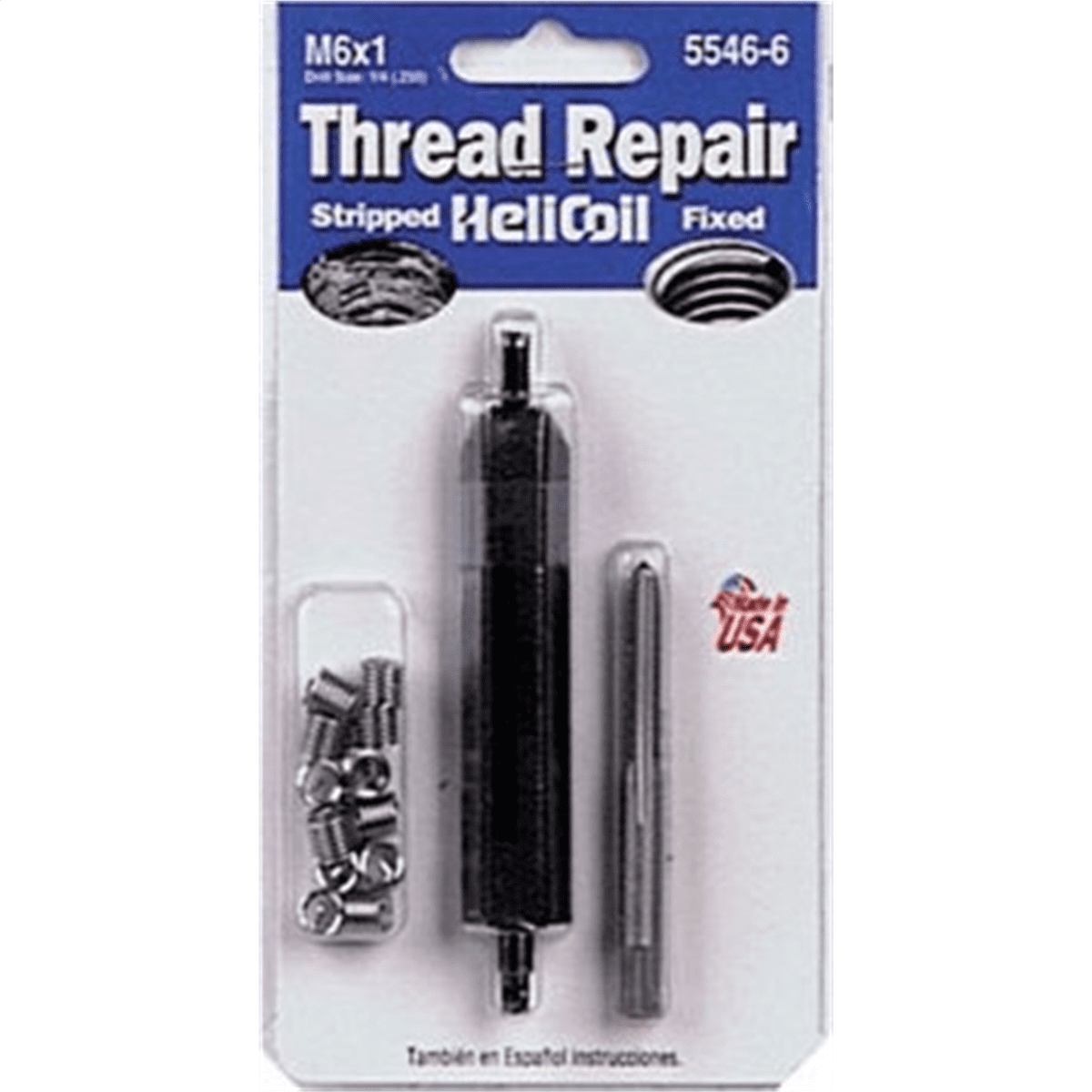 Free Shipping! Heli-Coil Thread Repair Kit 12 Inserts Metric M 6mm X ...
