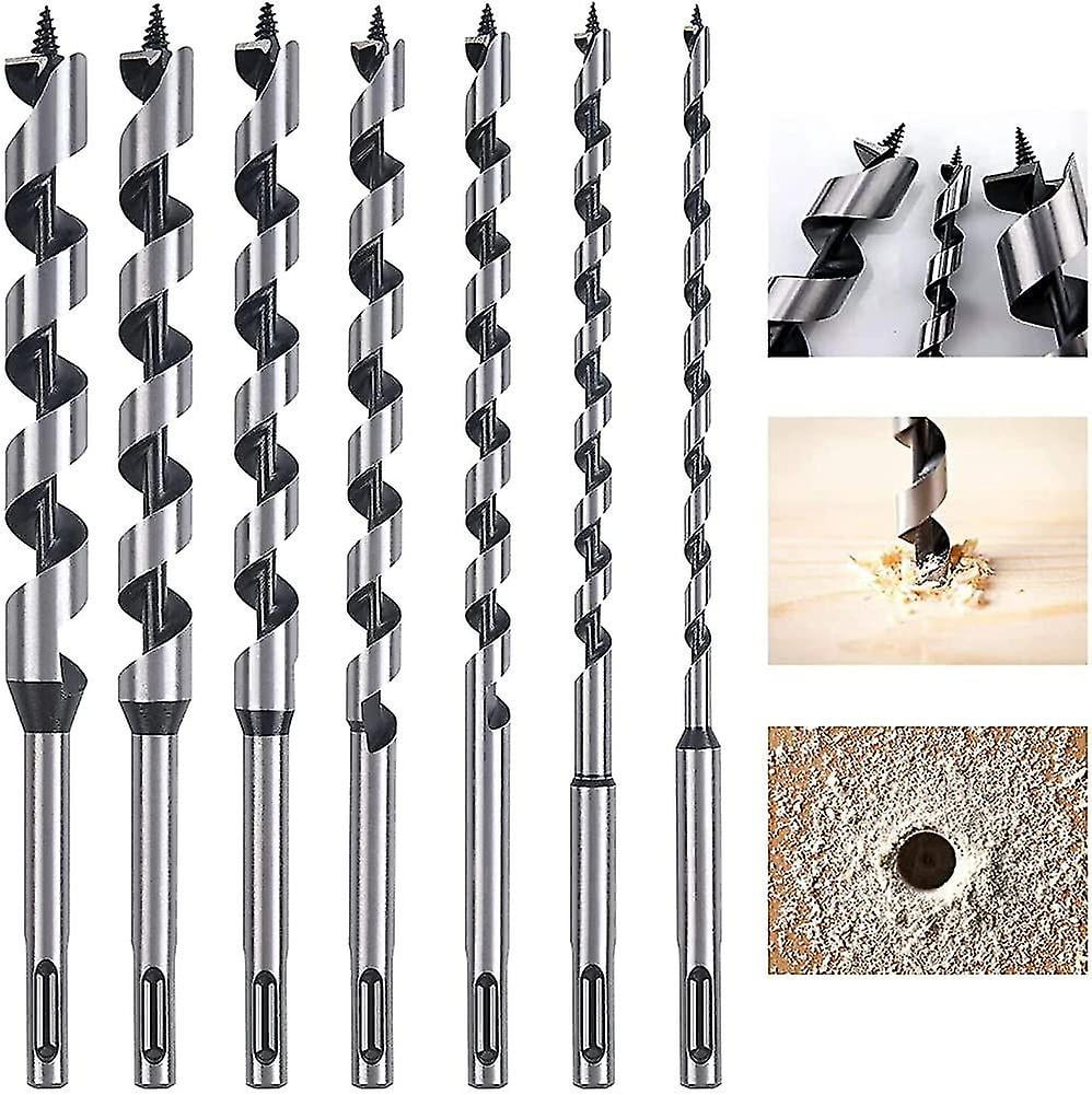 Helical Wood Drill Bit,7 Pcs Sds-plus Woodworking Drill Bits Set In ...