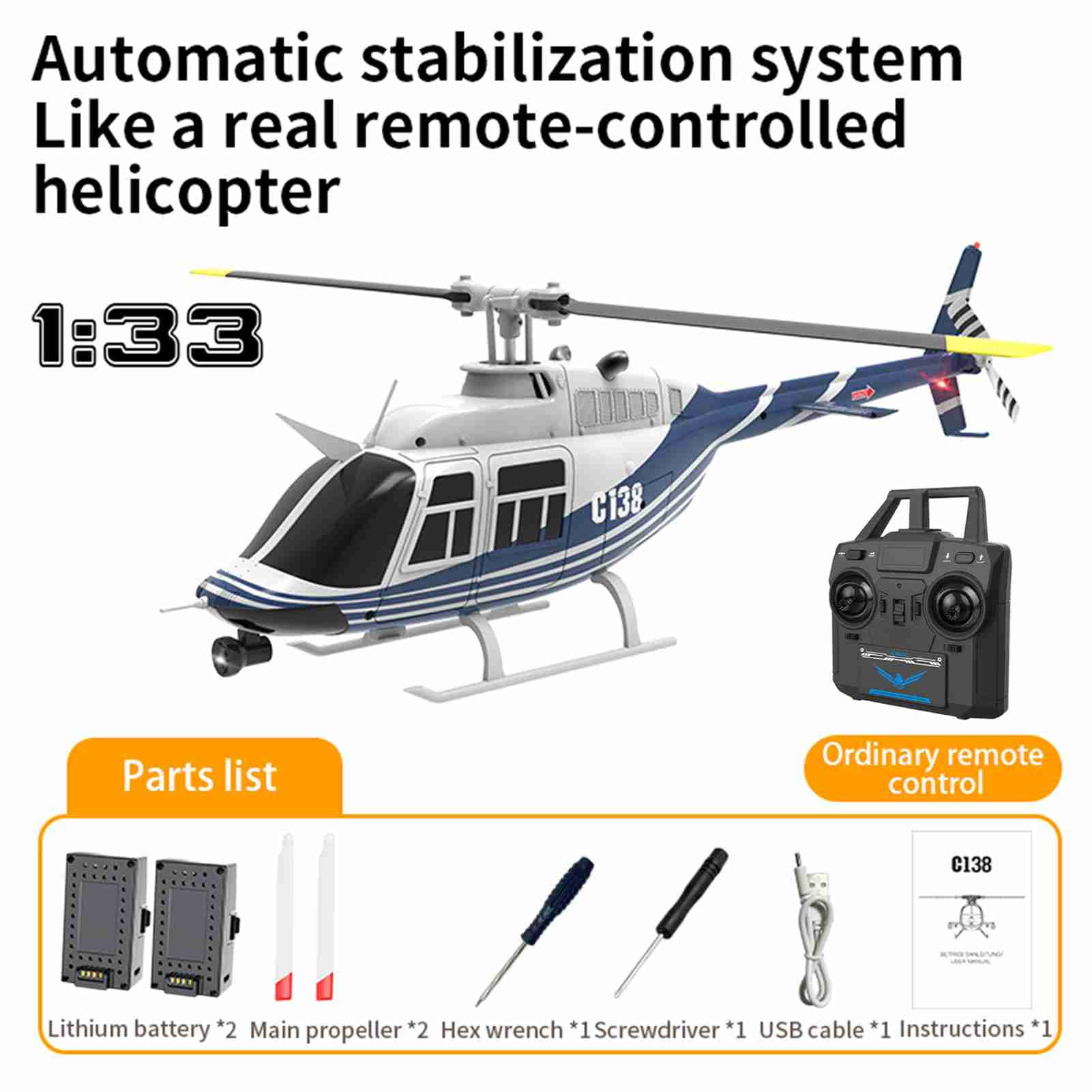 Helicopter 2.4GHz Remote Control Helicopter 4CH Single Propeller ...