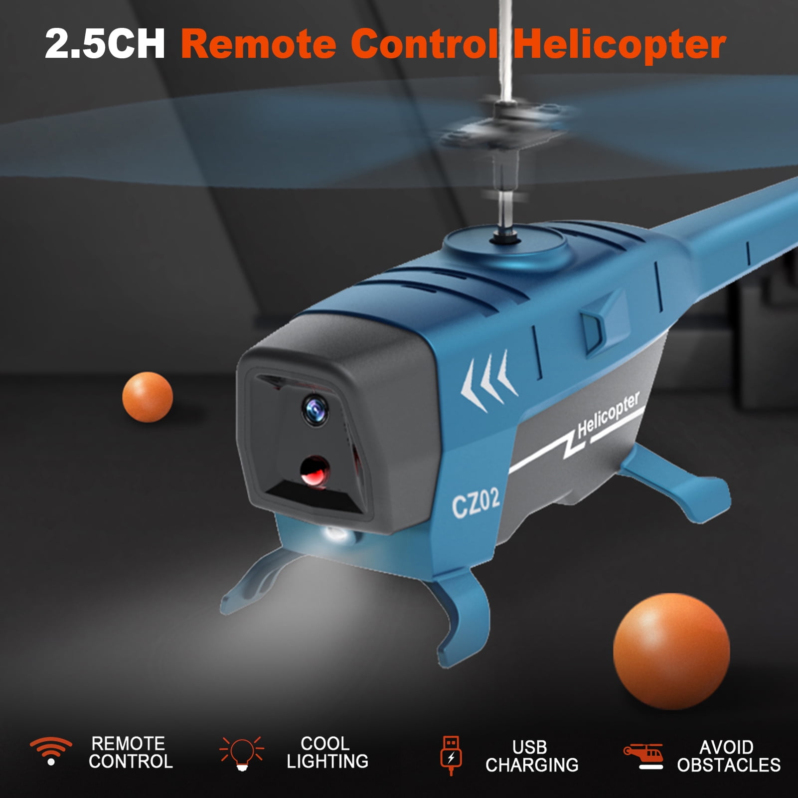 Helicopter,2.5 Channel Avoidance Helicopter Remote Helicopter Auto ...