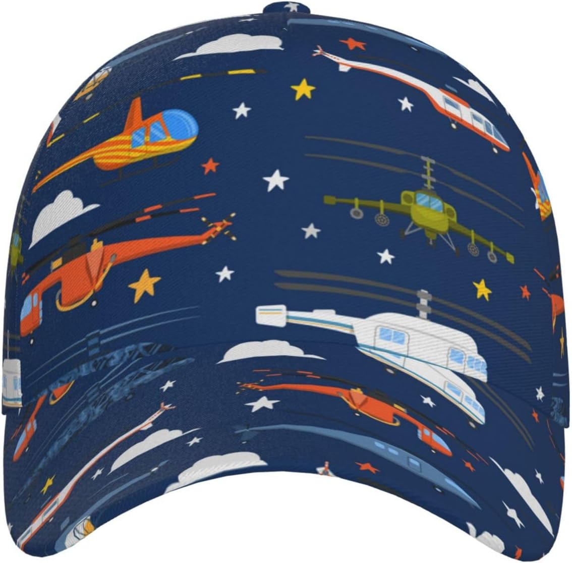 Helicopter Baseball Cap Adjustable Snapback Cap Cute Plane Sun Hats ...