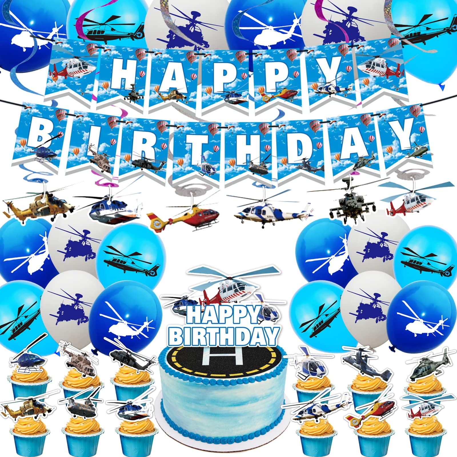 Helicopter Birthday Party Supplies Helicopter Party Decorations ...