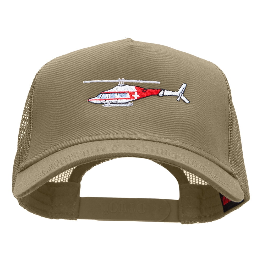 Helicopter Careflight Embroidered Cotton Mesh Trucker Cap - Khaki OSFM ...