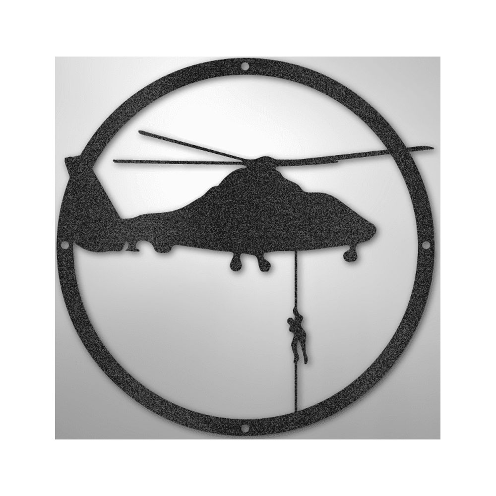 Helicopter Drop Steel Sign Laser Cut Powder Coated Home & Office Metal ...