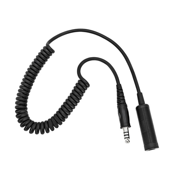 Helicopter Headset Extension Line Headphone Extension Coils Cable 7.1mm ...