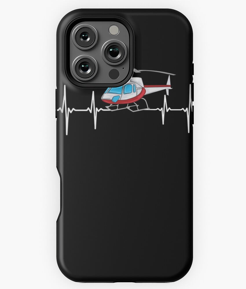 Helicopter Heartbeat Aviation Design N5891 Phone Case for iPhone 17 16 ...