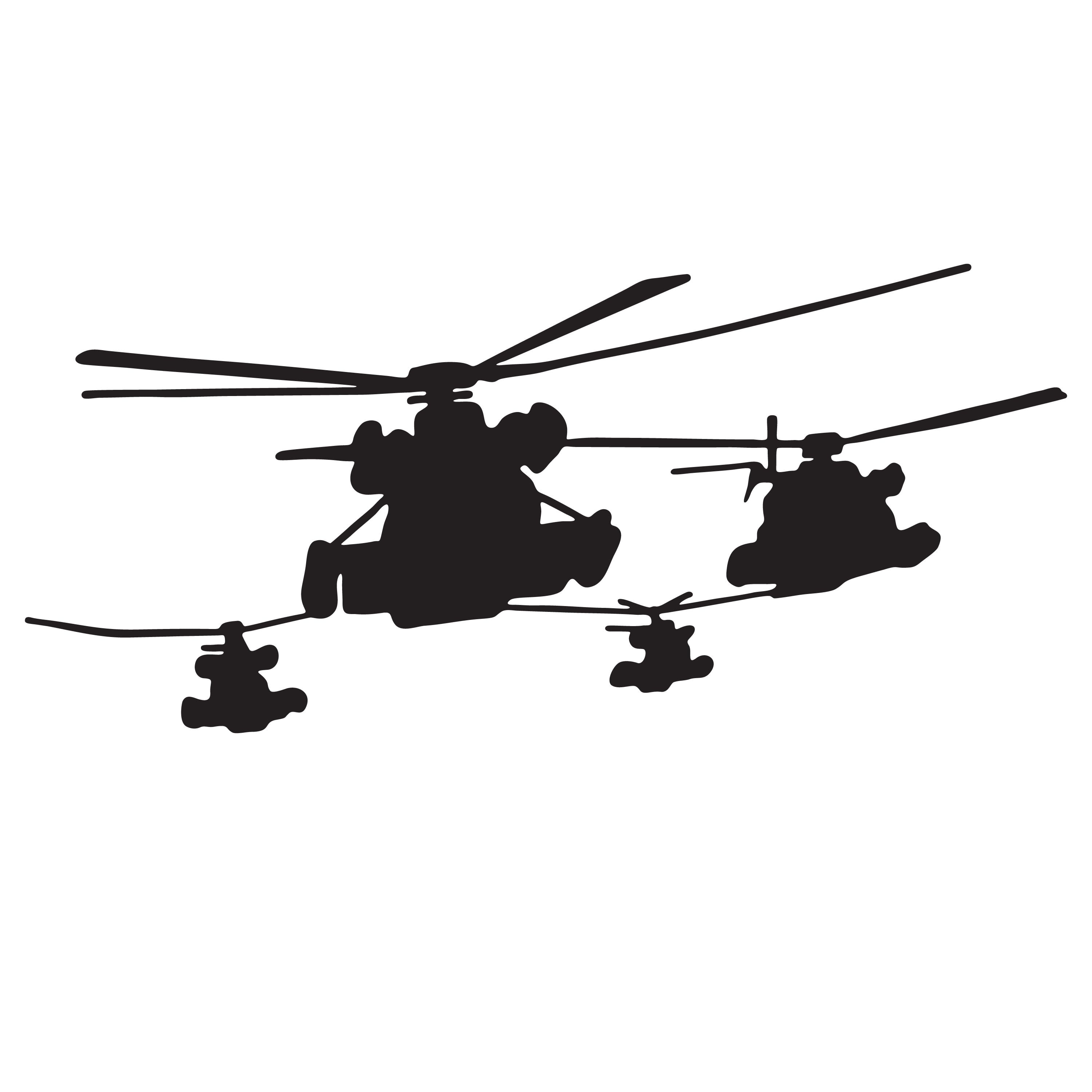 Helicopter - Helicopters Decoration Sticker Choppers Silhouette Design ...