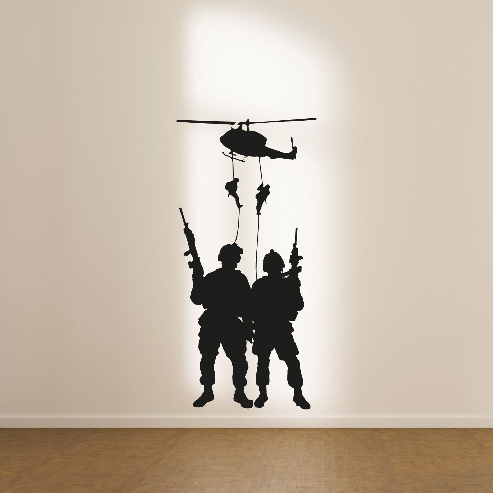 Helicopter Landing Military Swat Team Army Men Soldier Wall Sticker Art ...