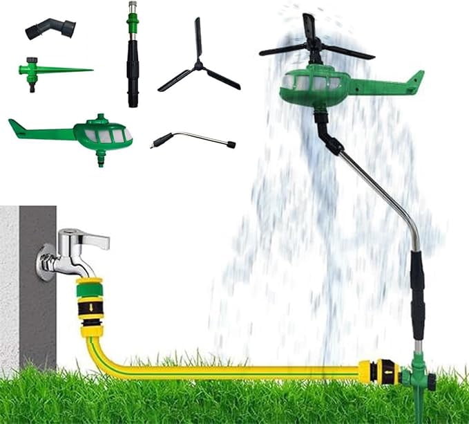 Helicopter Lawn Sprinkler, Innovative Rotating Helicopter Sprinkler ...