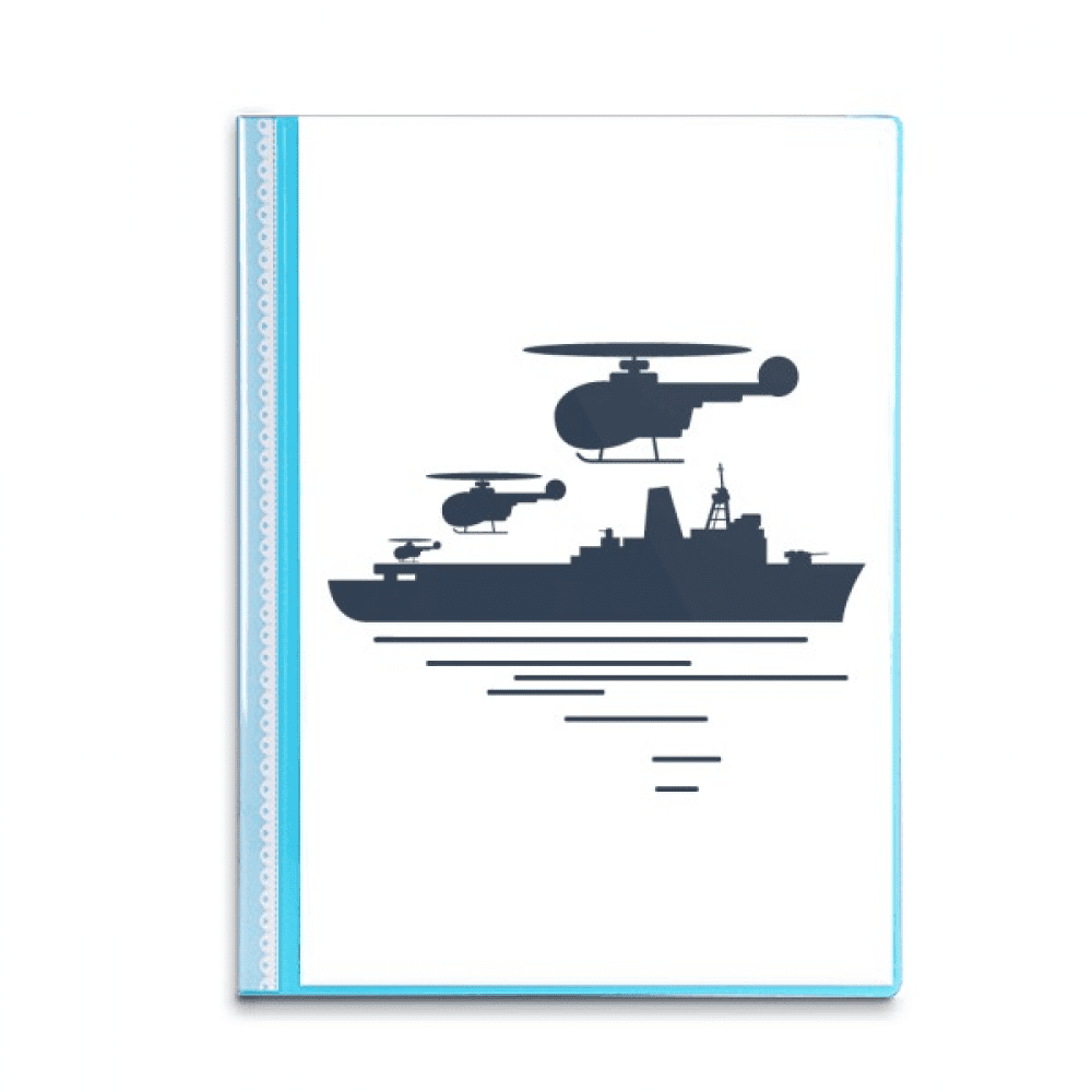 Helicopter Ship Wave Military Book Sheet Protectors Portfolio Binder ...