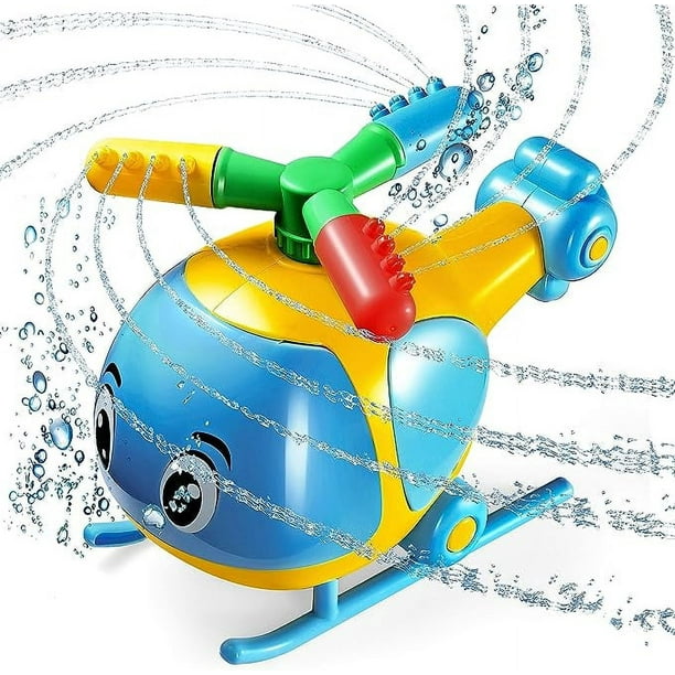 Helicopter Water Sprinkler for Kids, Spinning 360 Rotation Sprinkler ...