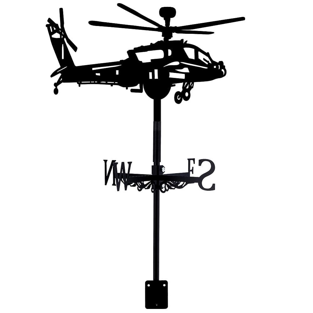 Helicopter Weathervane Wrought Iron Wind Vane Flight Metal Weather Vane ...