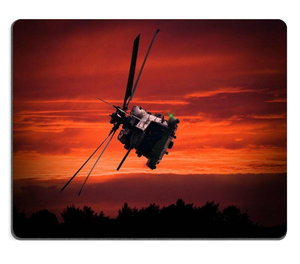 Helicopter at sunset Mouse pads Gaming Mouse Pad 9.84x7.87 inches ...